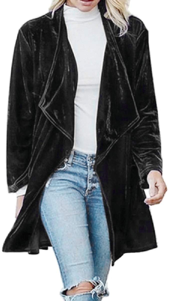 THE CLAUDIA JACKET Black Velvet Loose Fit Blazer Womens Boho Cowgirl ...