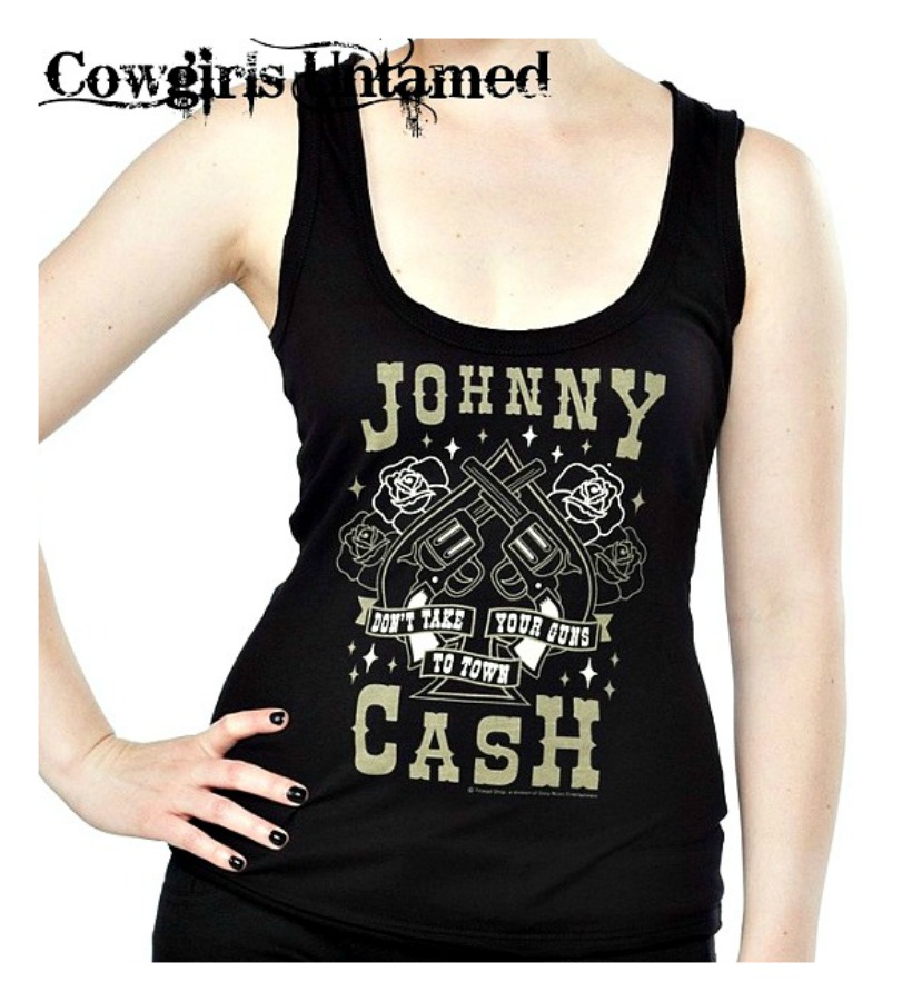 Black N White JOHNNY CASH AMERICAN REBEL with Crossed Guitars and Eagle ...